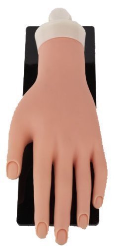 FAKE RUBBER Mannequin Hand with Stand and Flexible Fingers MANICURE ...